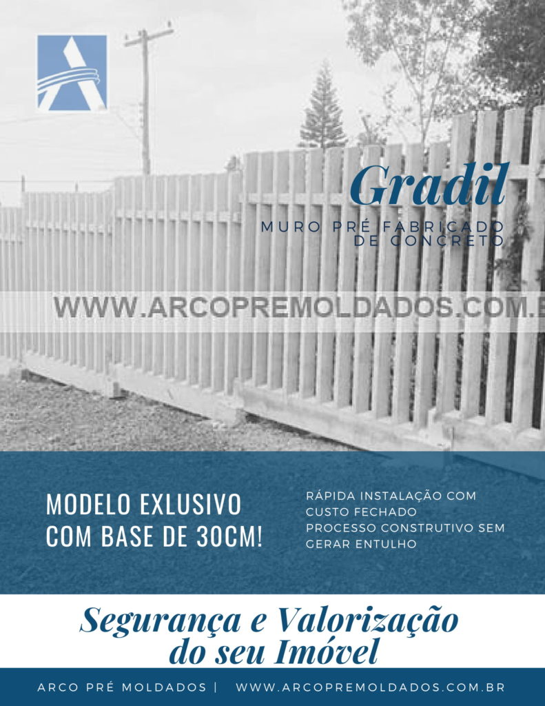 MURO GRADIL COM PONTAS | Arco Pré-Moldados de Concreto